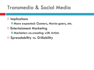 EPISODE 2: TRANSMEDIA, THE PRESENTATION | PPT