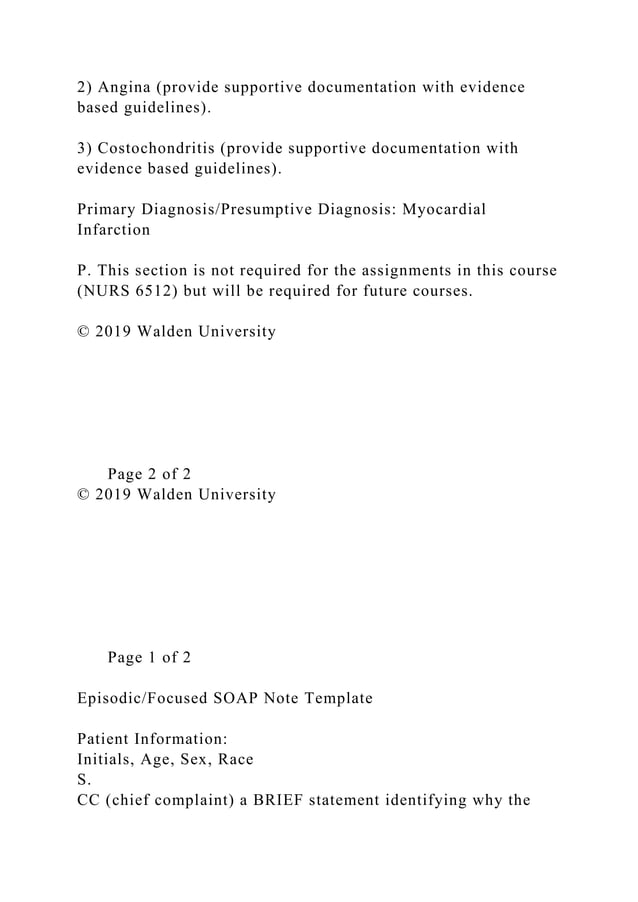 EpisodicFocused SOAP Note Exemplar Focused SOAP Note for a pati.docx