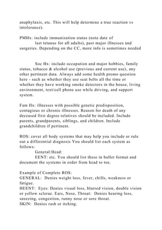 EpisodicFocused SOAP Note TemplatePatient InformationIniti.docx | Lung ...