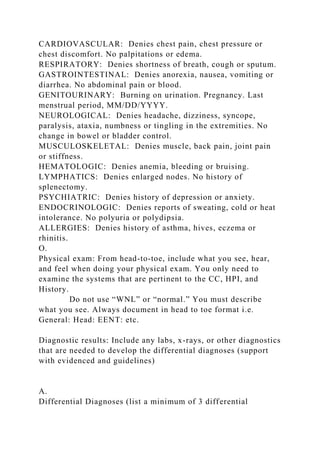 EpisodicFocused SOAP Note TemplatePatient InformationIniti.docx | Lung ...