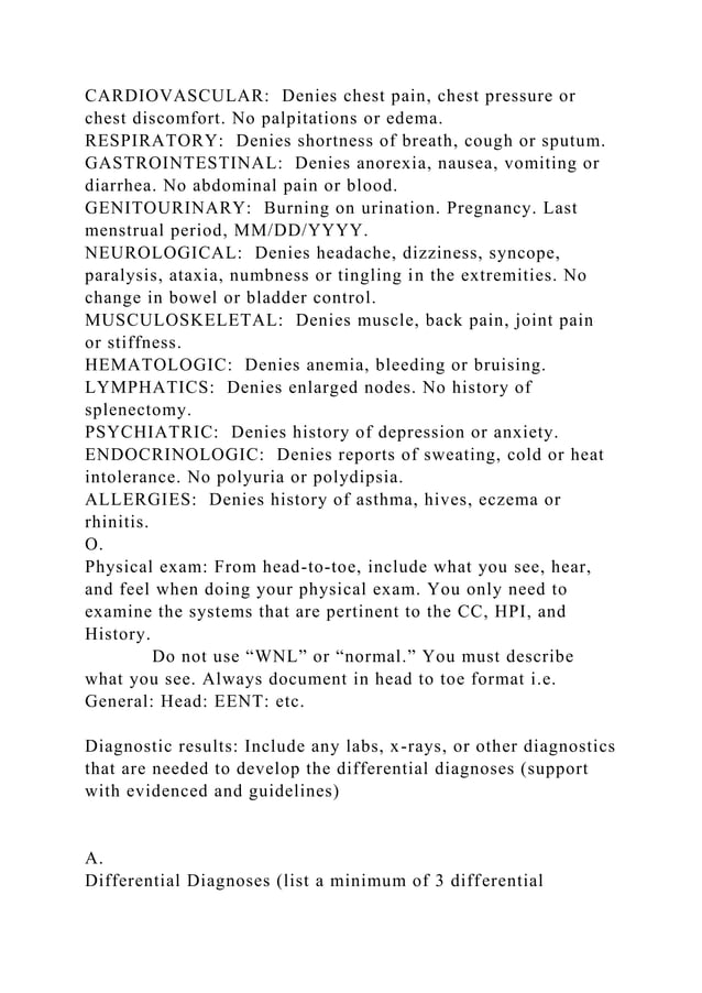 EpisodicFocused SOAP Note TemplatePatient InformationIniti.docx | Lung ...