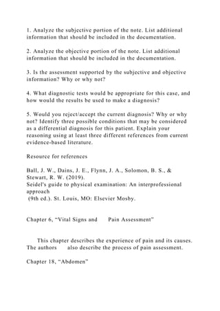 Episodic Note Case StudyAssessment of the Abdomen and Gastr.docx