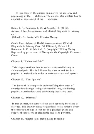 Episodic Note Case StudyAssessment of the Abdomen and Gastr.docx