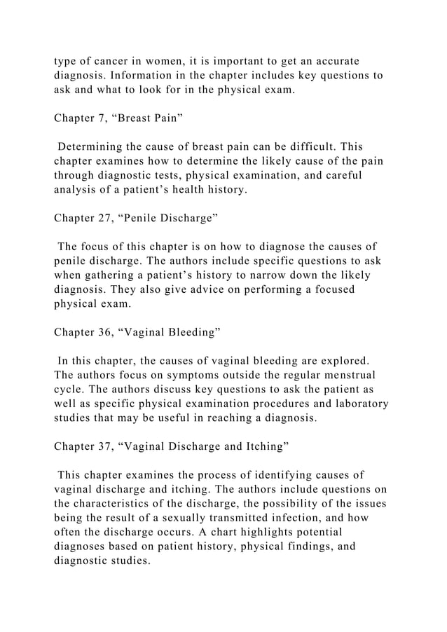 Episodic note Case Study Special Examinations—Breast, Gen.docx