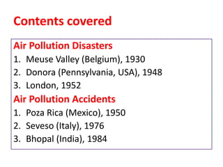 Episoeds of air pollution | PPTX
