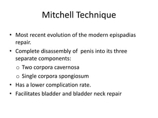 Management of Epispadia | PPTX