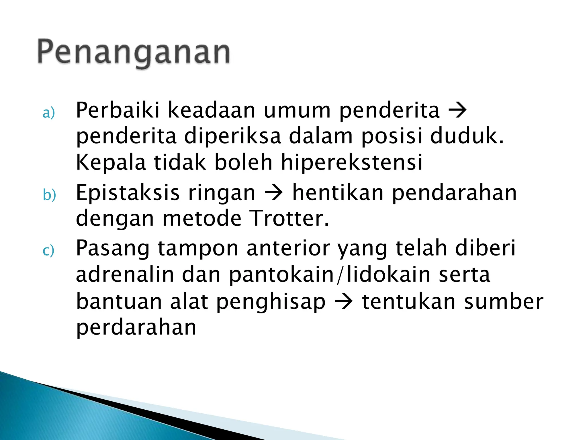 penegakan diagnosis dan tatalaksana epistaksis | PPTX