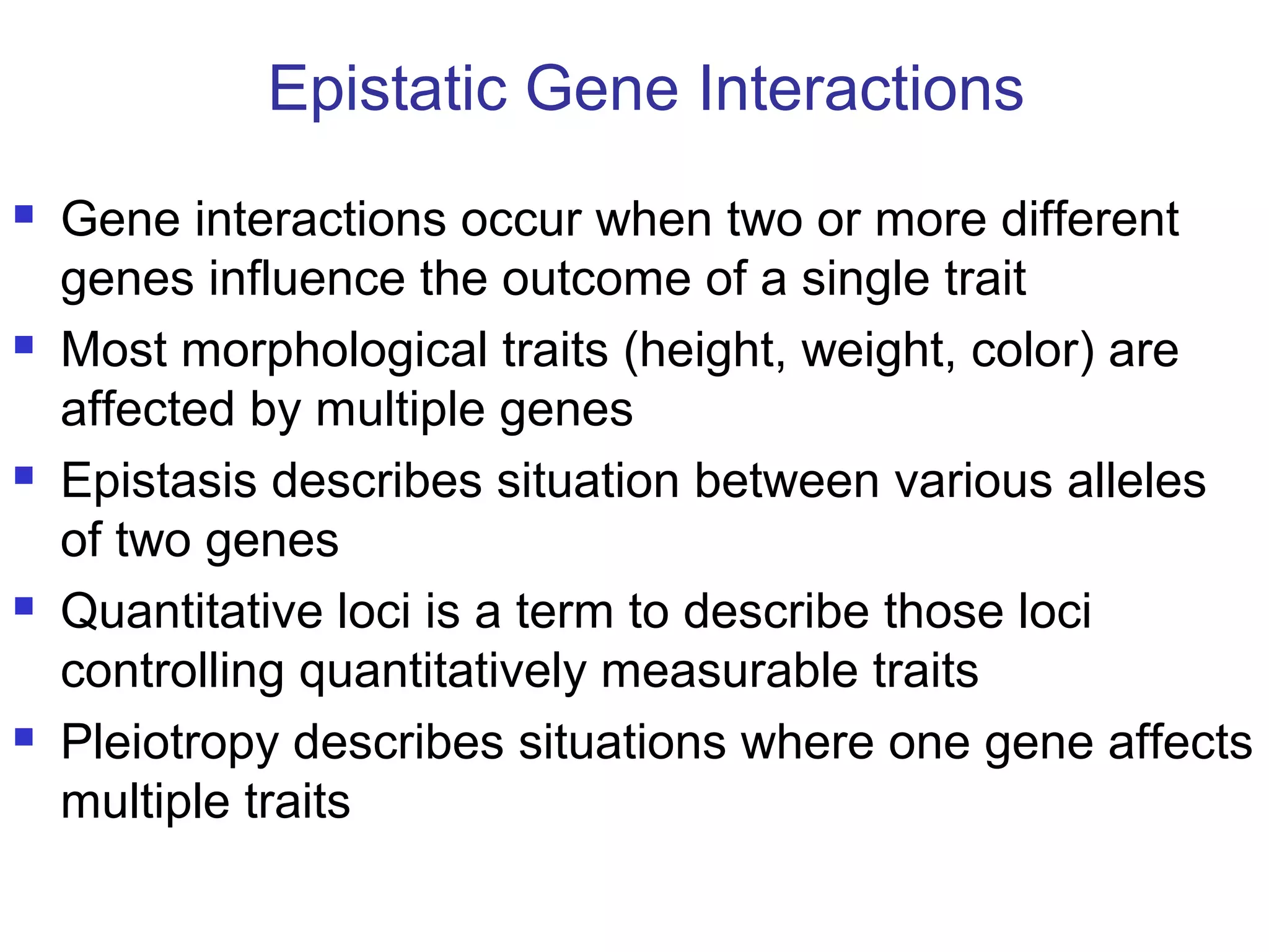 Epistasis | PPT