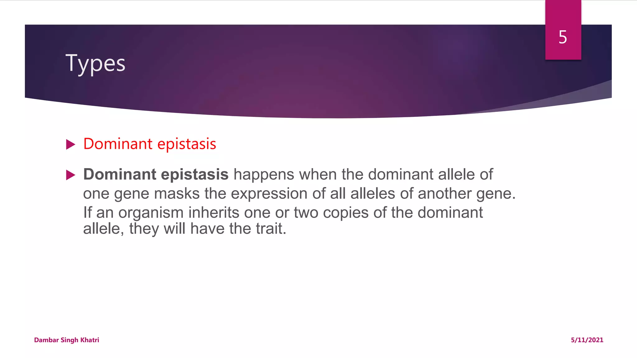 Epistasis/class 12 biology | PPTX