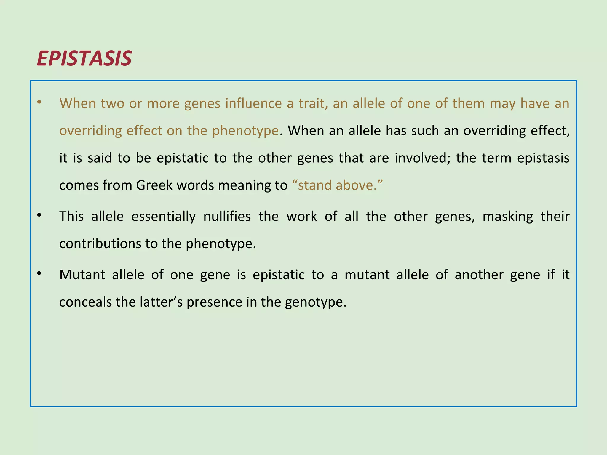 Epistasis | PPT