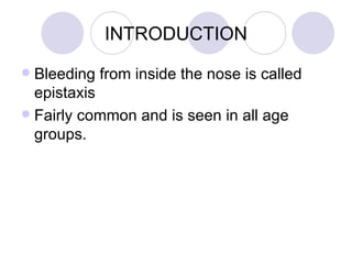 Epistaxis | PPT
