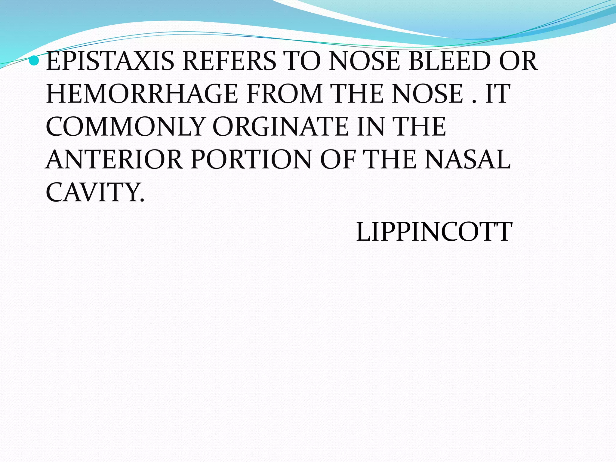 Epistaxis | PPTX