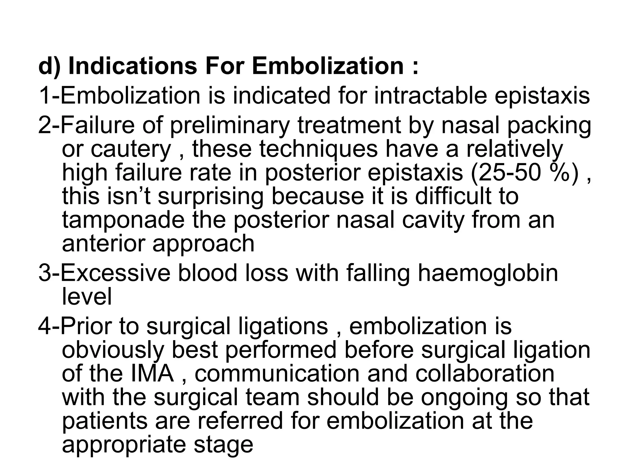 Embolization for Epistaxis | PPT