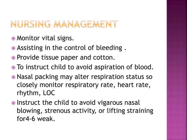 Epistaxis and its surgical and nursing management | PPTX | First Aid ...