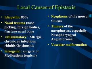 epistaxis.pdf | Ear, Nose and Throat Conditions | Diseases and Conditions