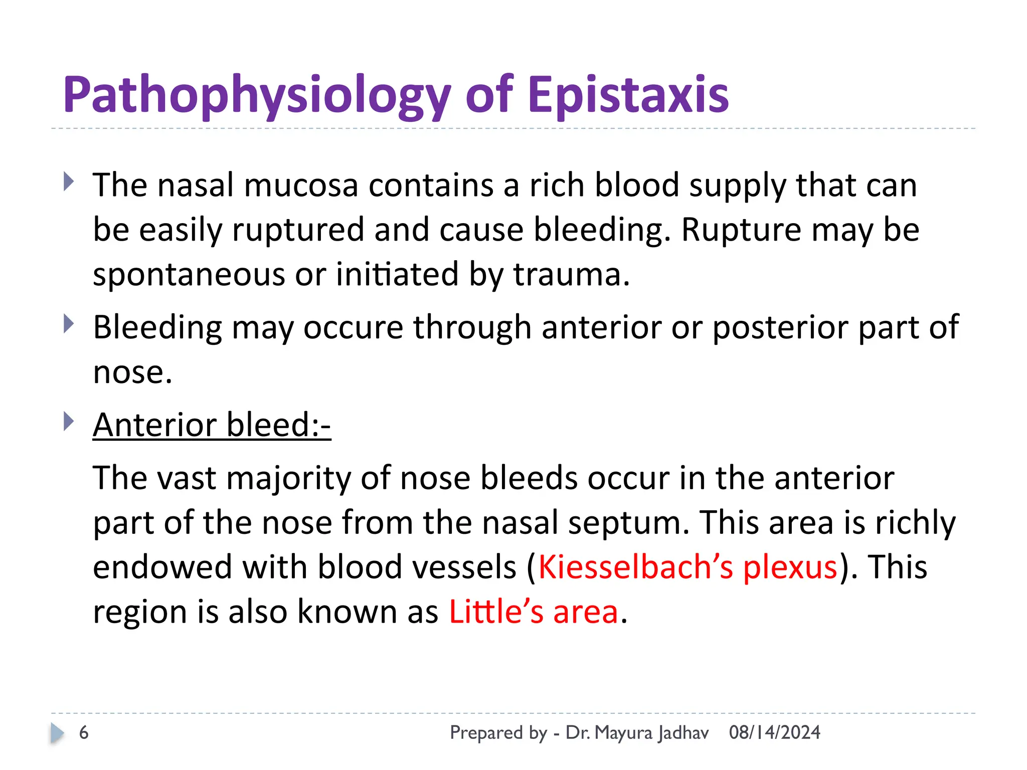 Epistaxis.pptx bleeding through nose know the treatment | PPT