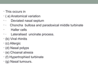Epistaxis nasal bleeding undergraduate lecture | PPTX
