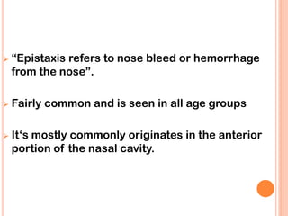 Epistaxis | PPT