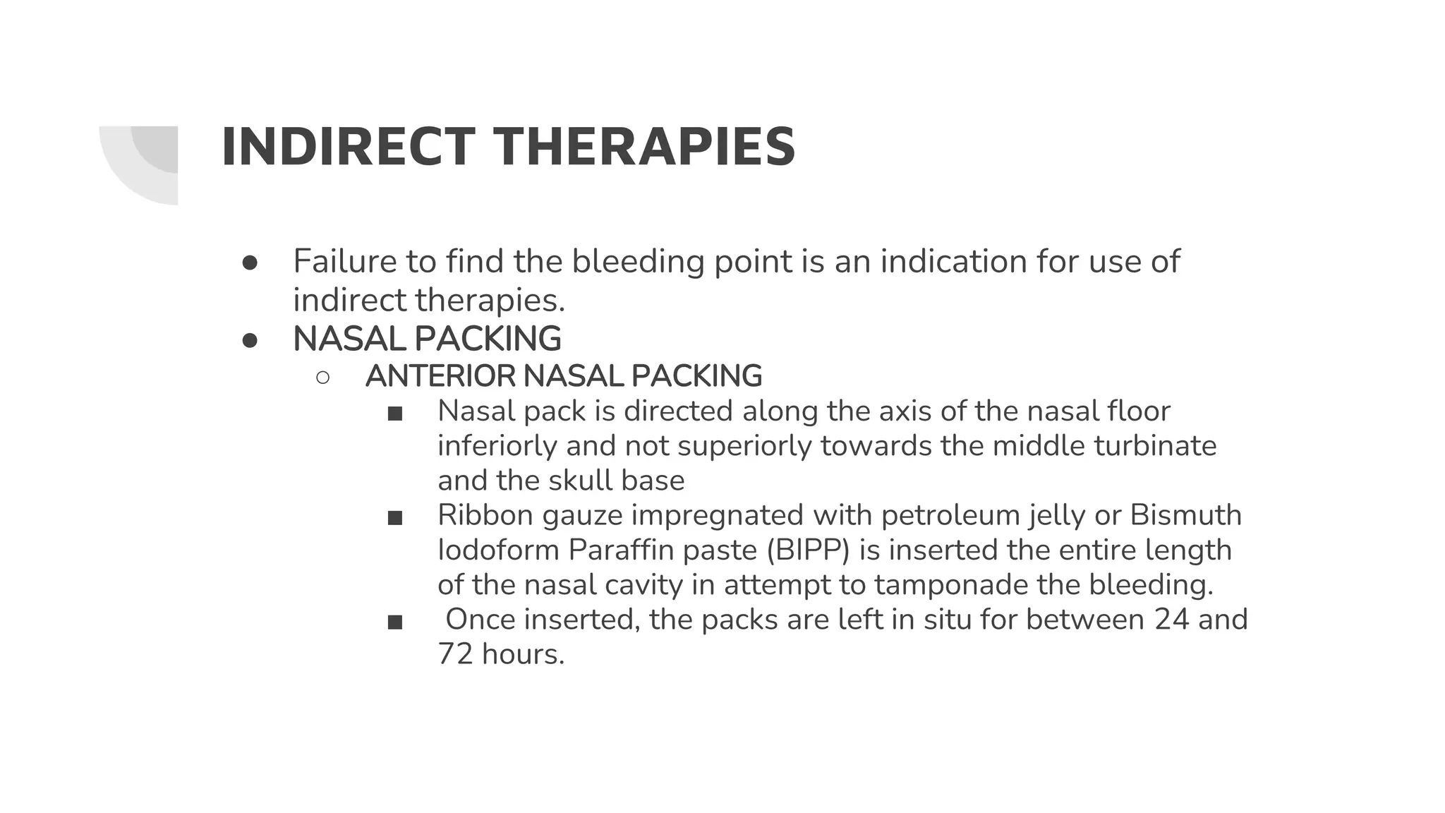 Epistaxis with examination and management of epsisatxis | PPT