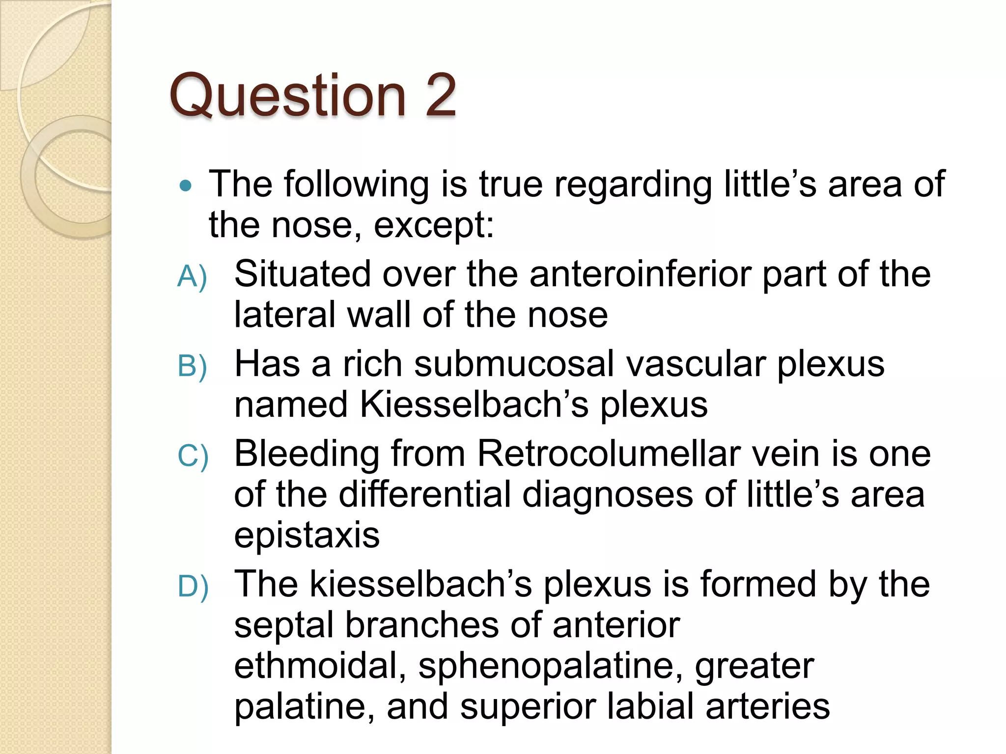 Epistaxis ent | PPTX