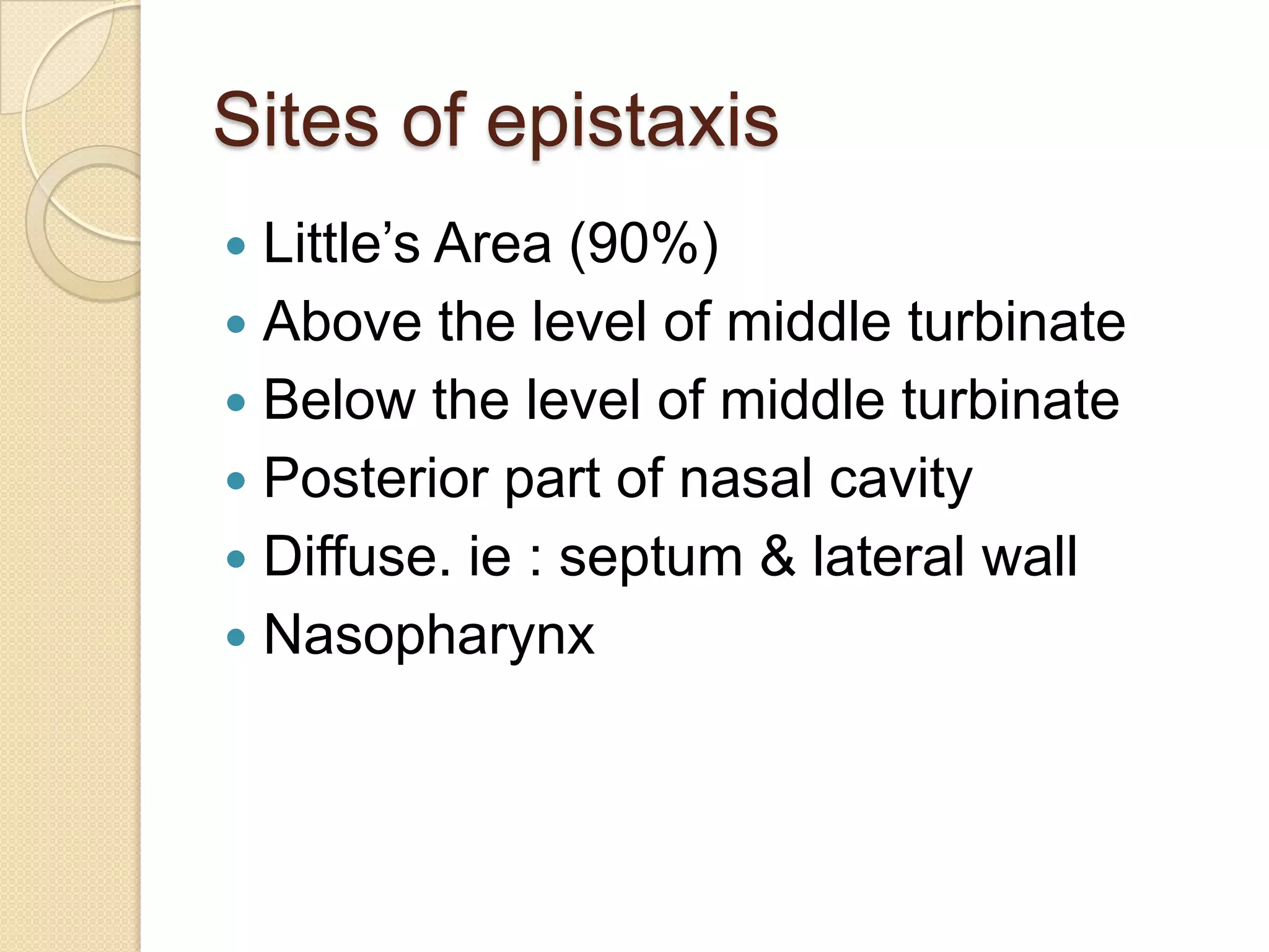Epistaxis ent | PPTX