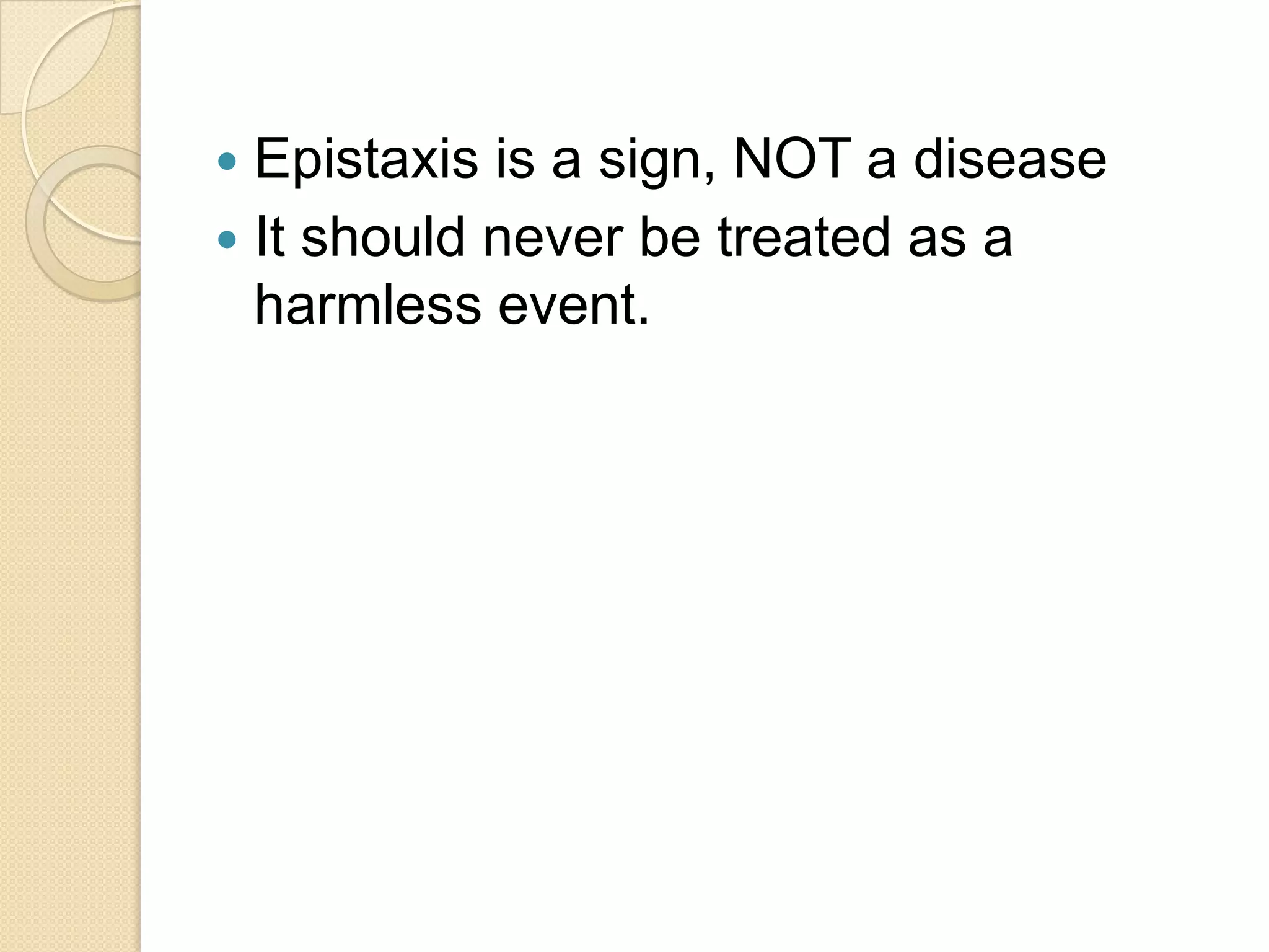 Epistaxis ent | PPTX