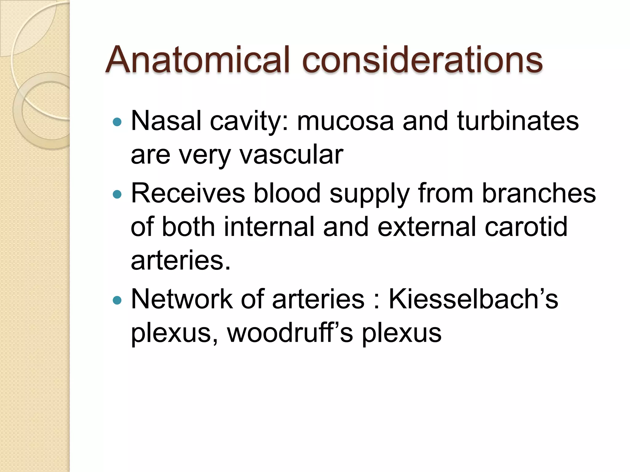 Epistaxis ent | PPTX