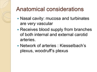 Epistaxis ent | PPTX