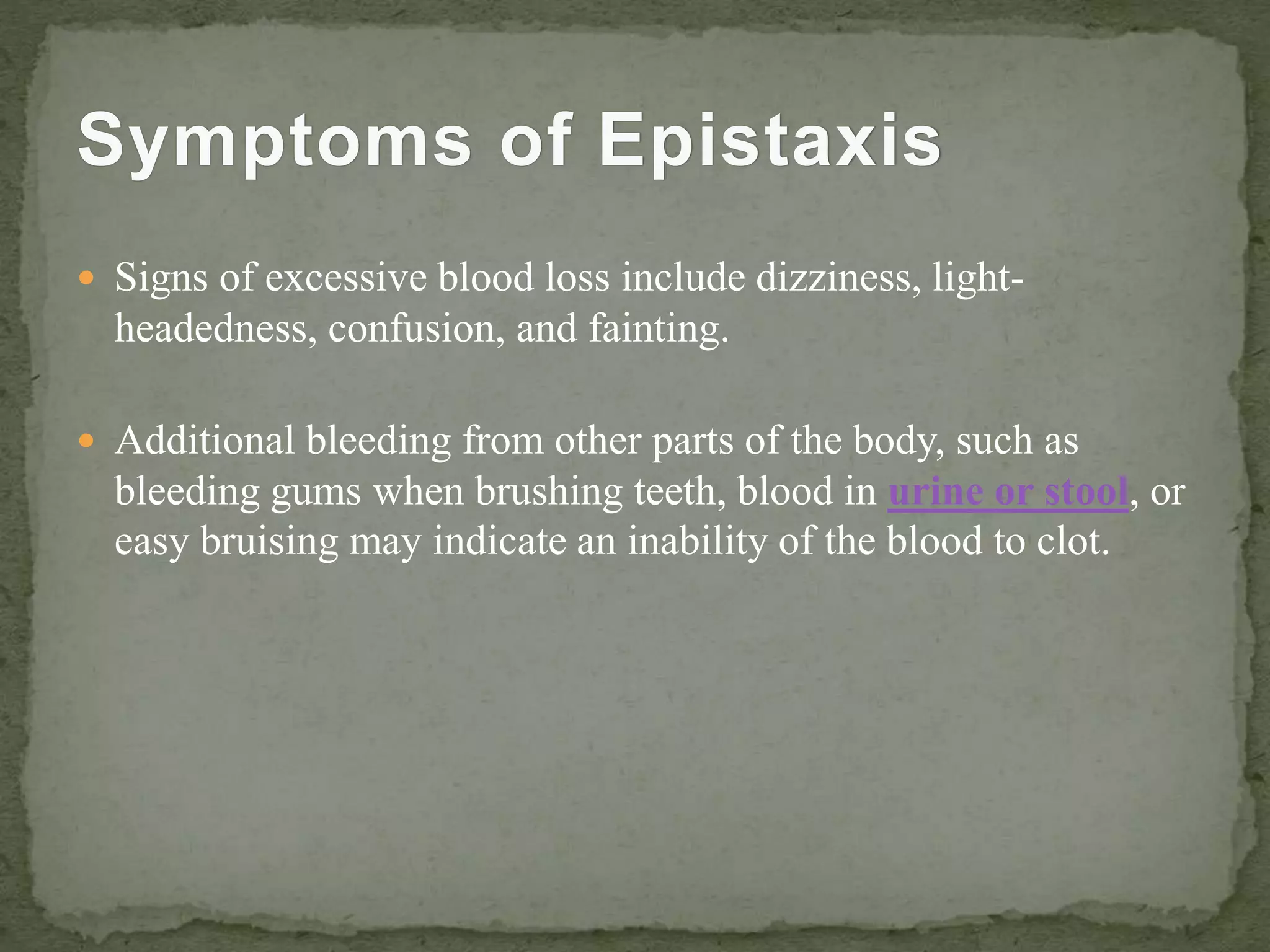Epistaxis(Nosebleeding): Causes and Treatment | PPTX