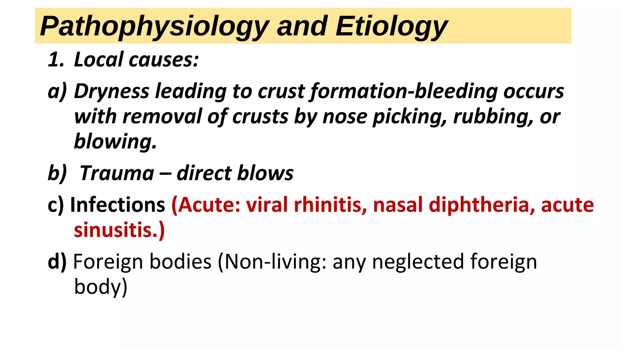 Epistaxis or Nose bleeding | PPT