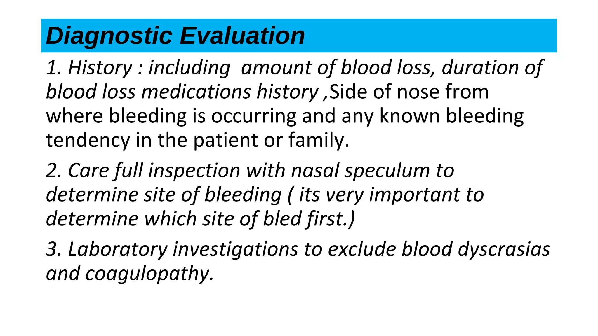 Epistaxis or Nose bleeding | PPT
