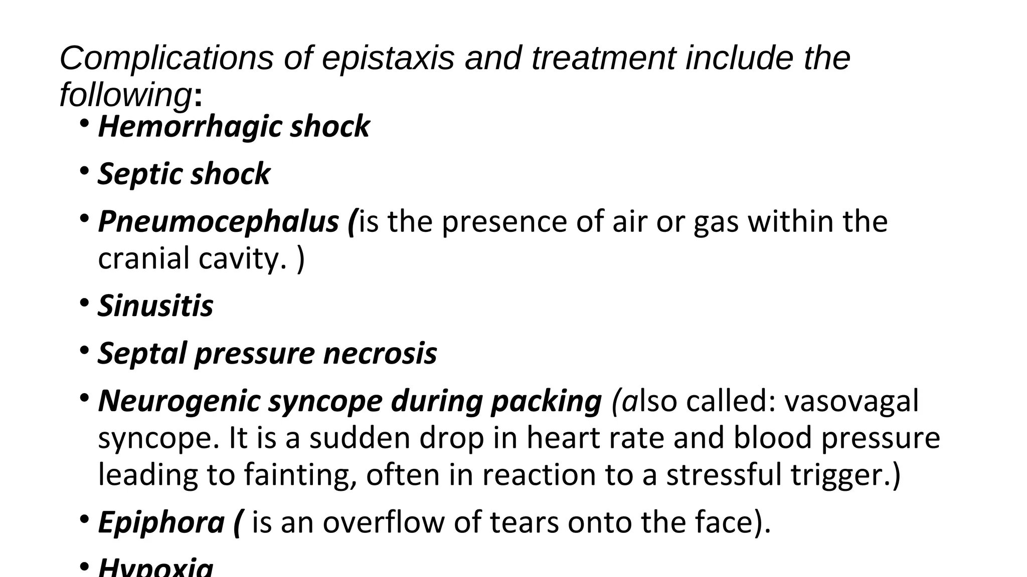 Epistaxis or Nose bleeding | PPT