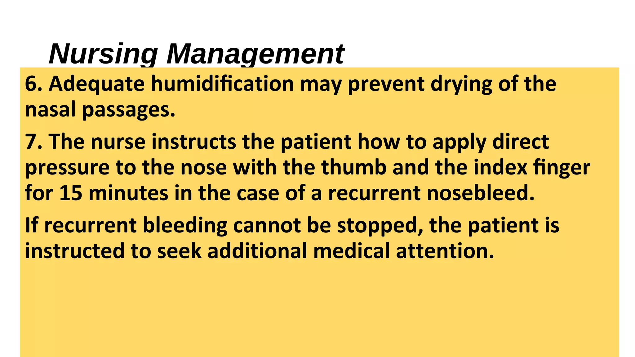 Epistaxis or Nose bleeding | PPT