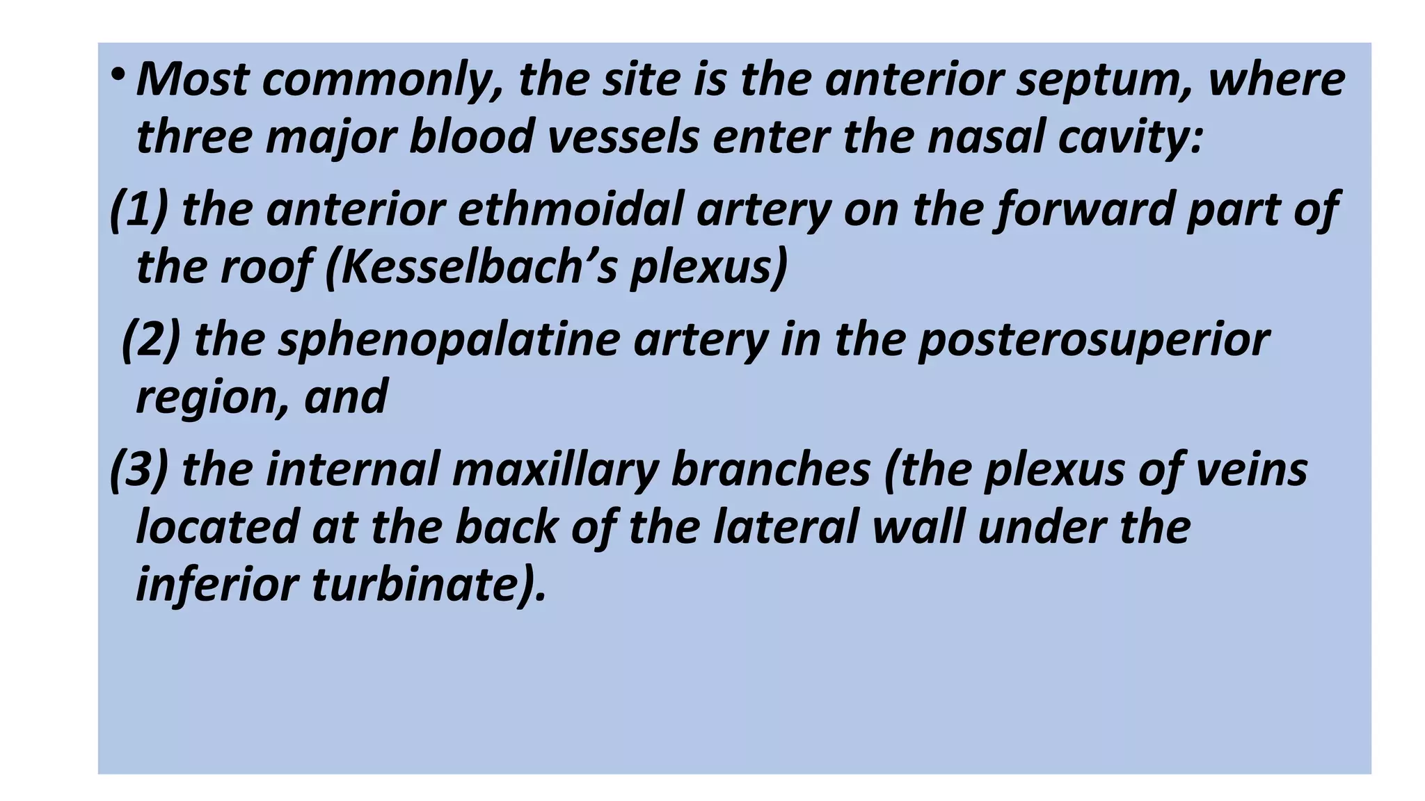 Epistaxis or Nose bleeding | PPT