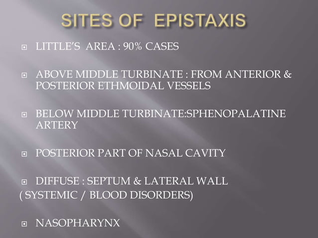 Epistaxis PPT | PPT