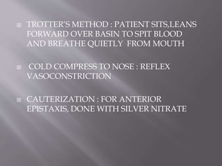 Epistaxis PPT | PPT