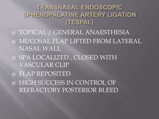 Epistaxis PPT | PPT