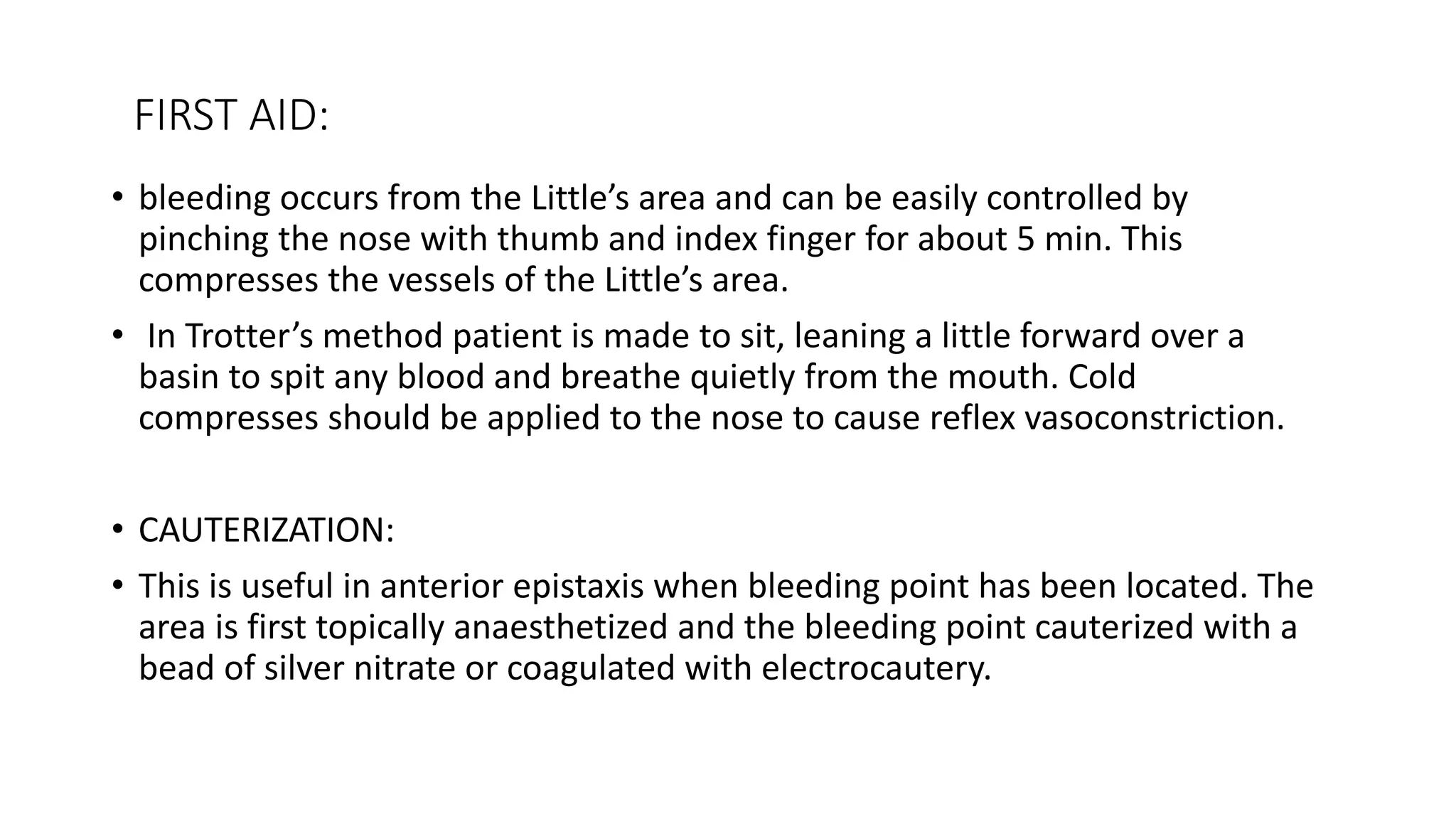 Epistaxis Ppt Ppt