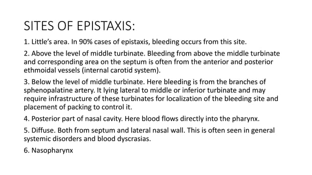EPISTAXIS ppt | PPT