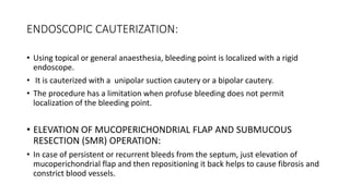 EPISTAXIS ppt | PPTX