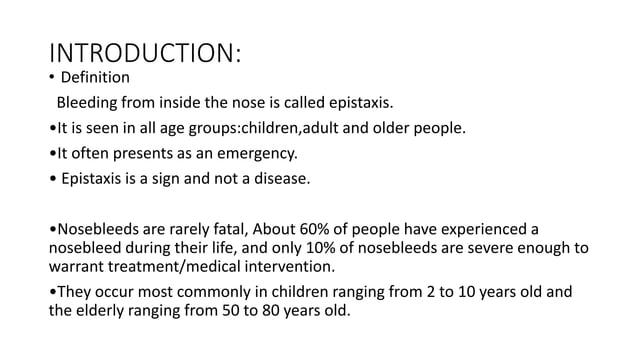 Epistaxis Ppt Pptx