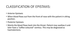 EPISTAXIS ppt | PPTX