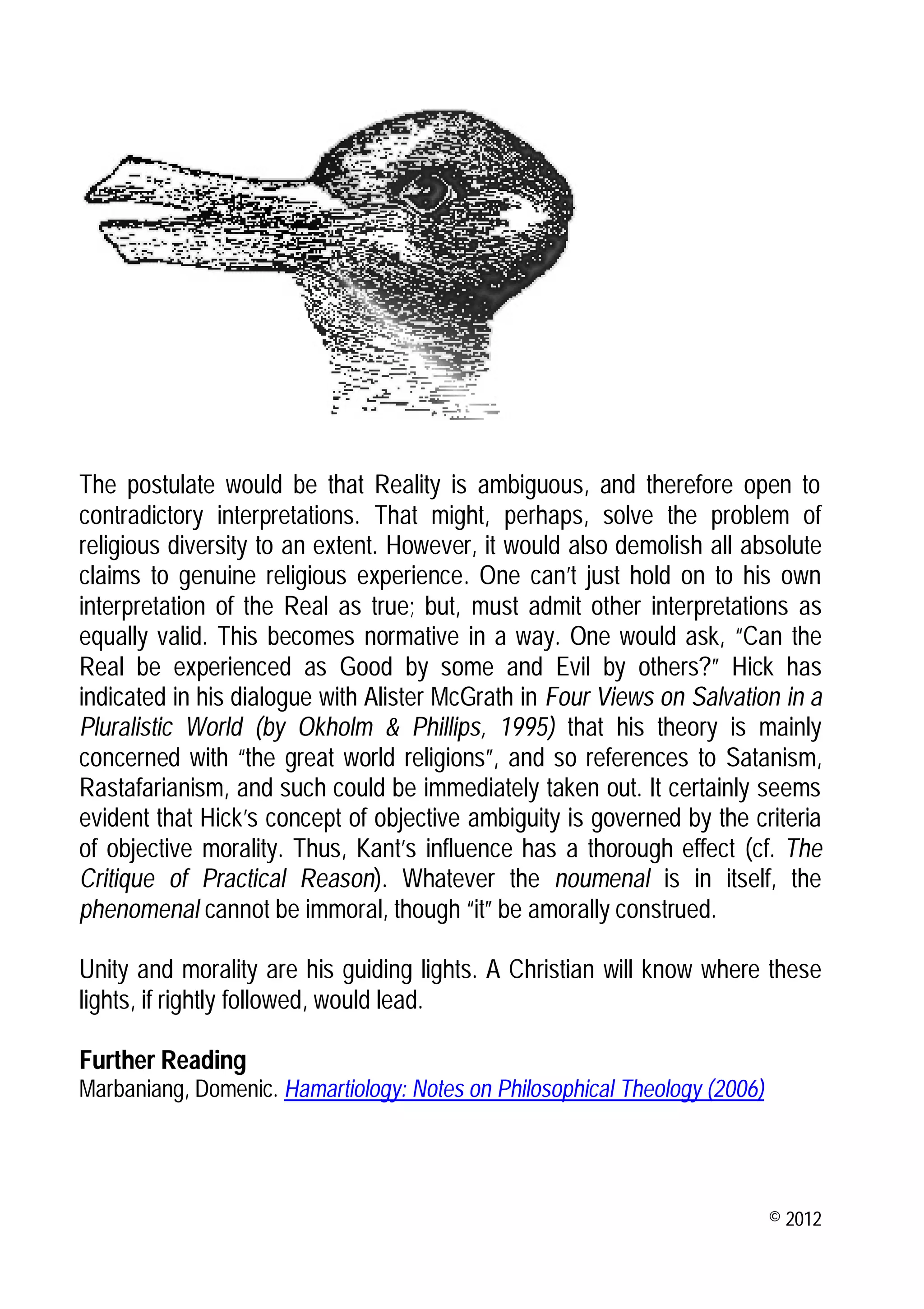 Epistemic problems in hick's model of religious diversity | PDF
