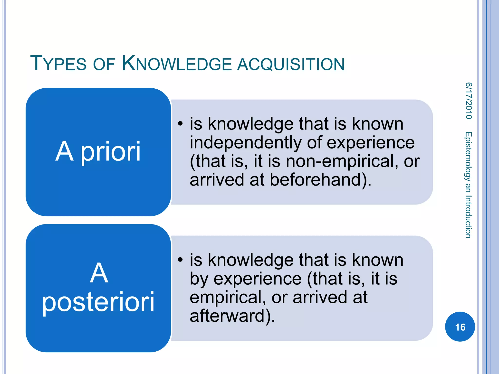 Epistemology | PPTX