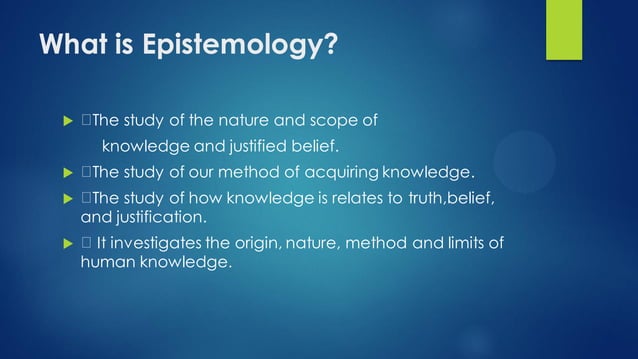 Epistemology | PDF | Science