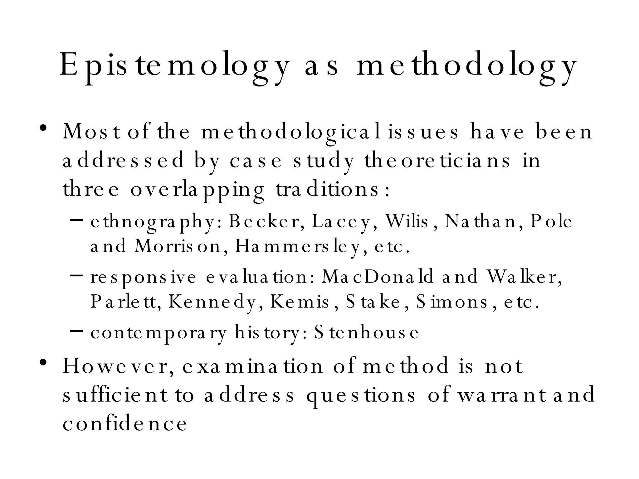 Epistemology of Educational Case Study | PPT