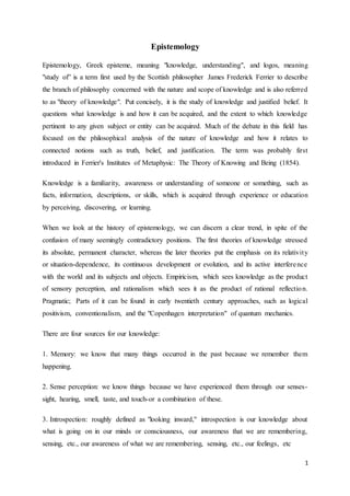 Epistemology & Whistle blowing | PDF