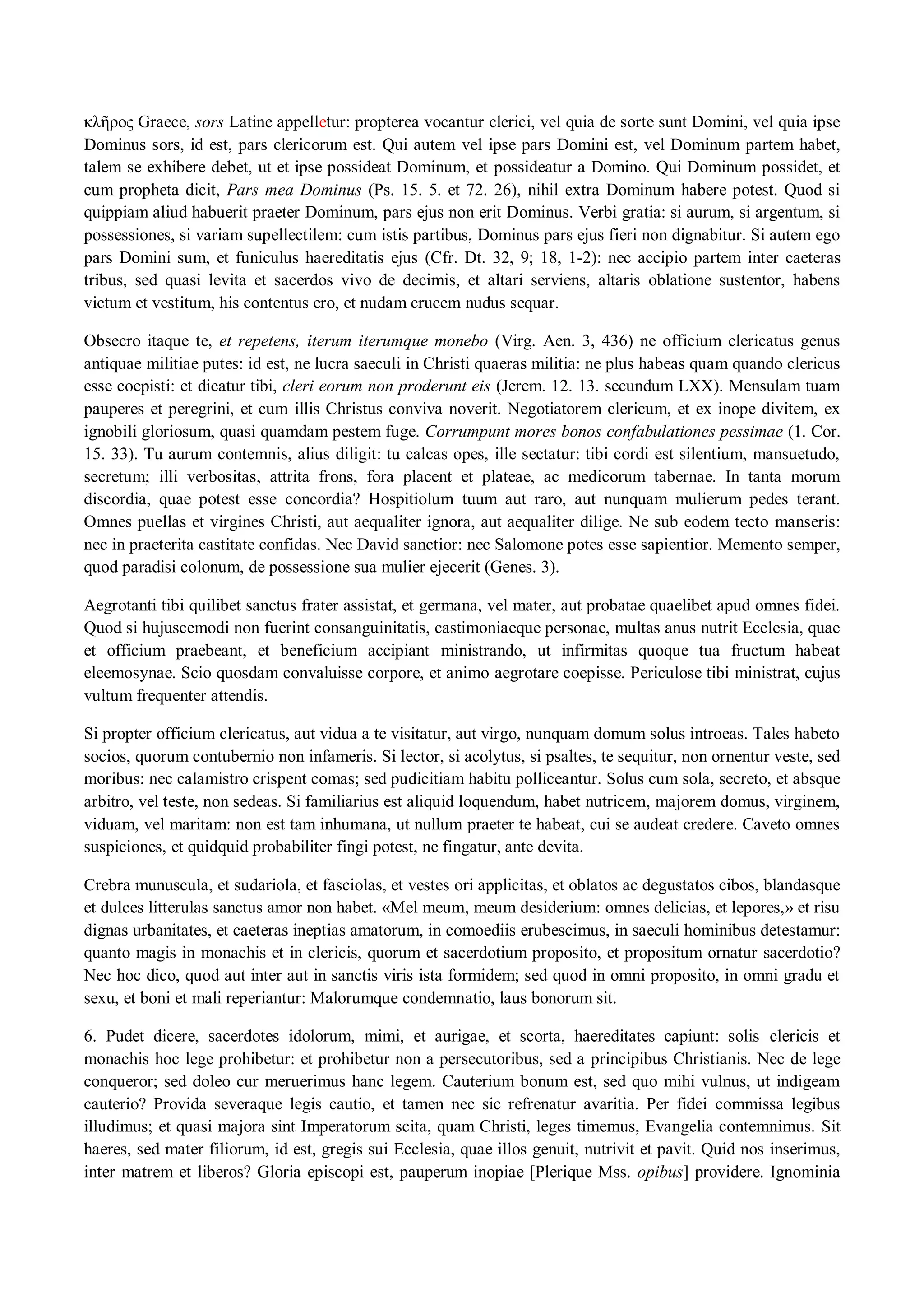 S. Hieronymi Epistola ad Nepotianum | PDF