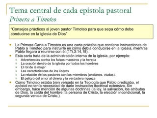 Epistola pastorales timoteo_tito | PPT