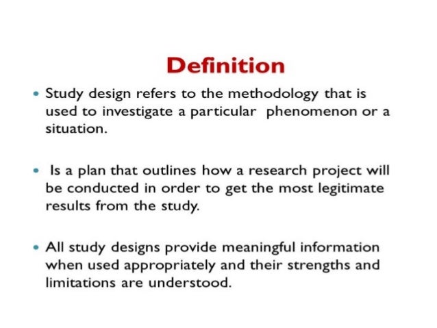 Epidemiology Study Design